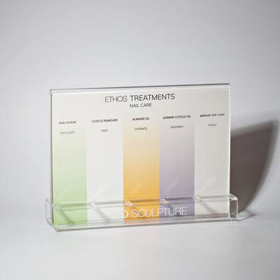 Ethos Retail Display Stand and Flyer - RE:NEW Beauty